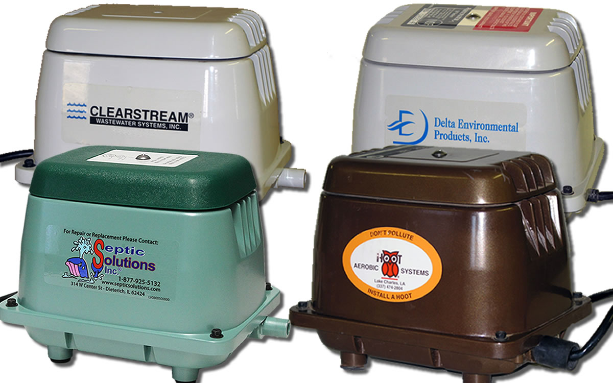 Hoot Aerobic Septic System Parts - Air Pumps, Control Panels